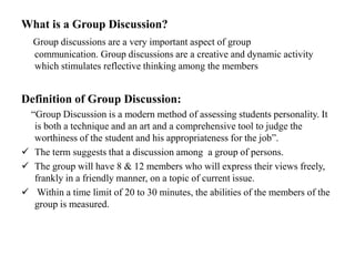 Group discussion | PPTX