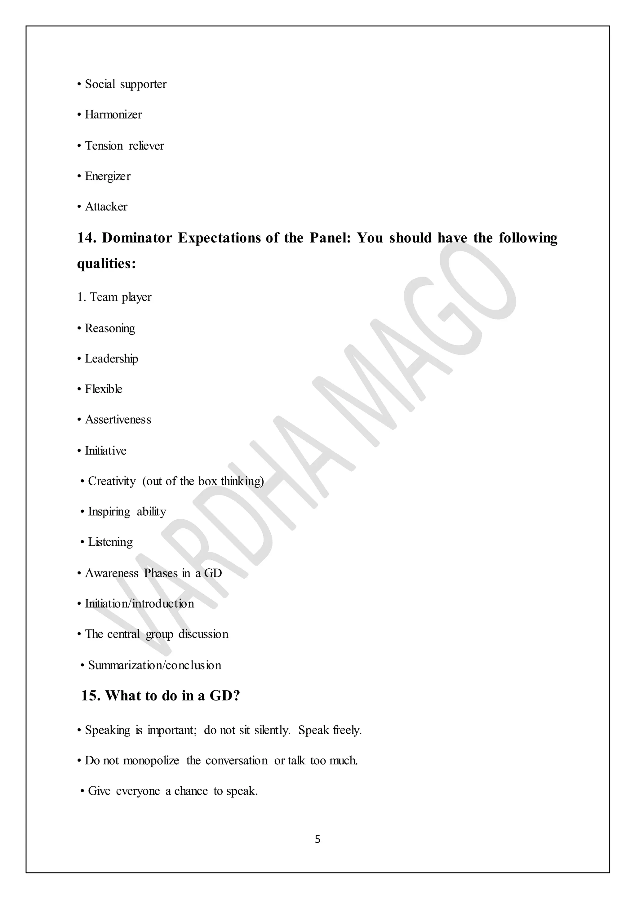 Group discussion | DOCX