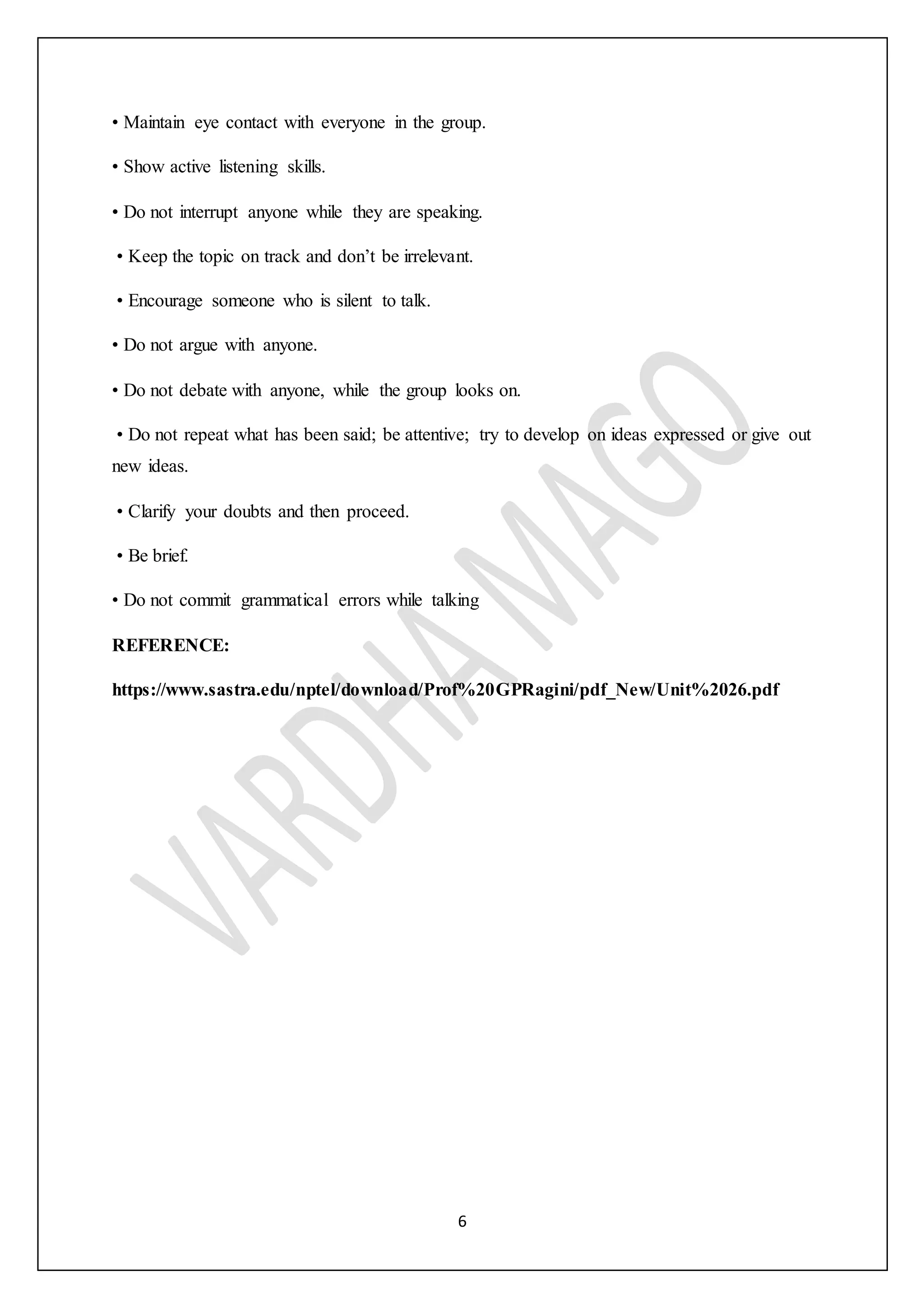 Group discussion | DOCX