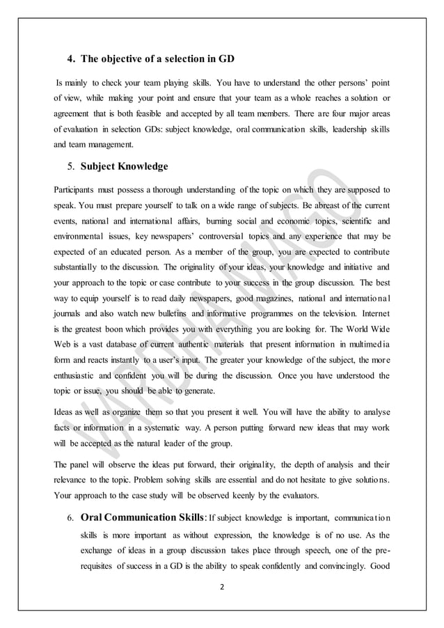 Group discussion | PDF