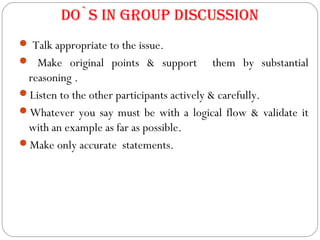 Group discussion | PPT | Education