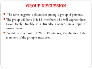 Group discussion | PPT | Education