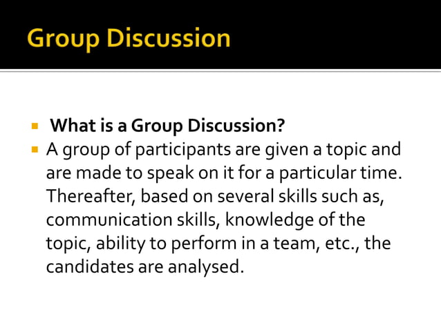 Group discussion. complete guide | PPTX