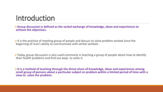 Group discussion | PPTX