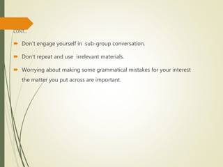 Group discussion | PPT