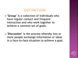 Group discussion | PPT