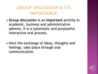 Group discussion | PPT