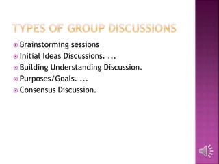 Group discussion | PPT