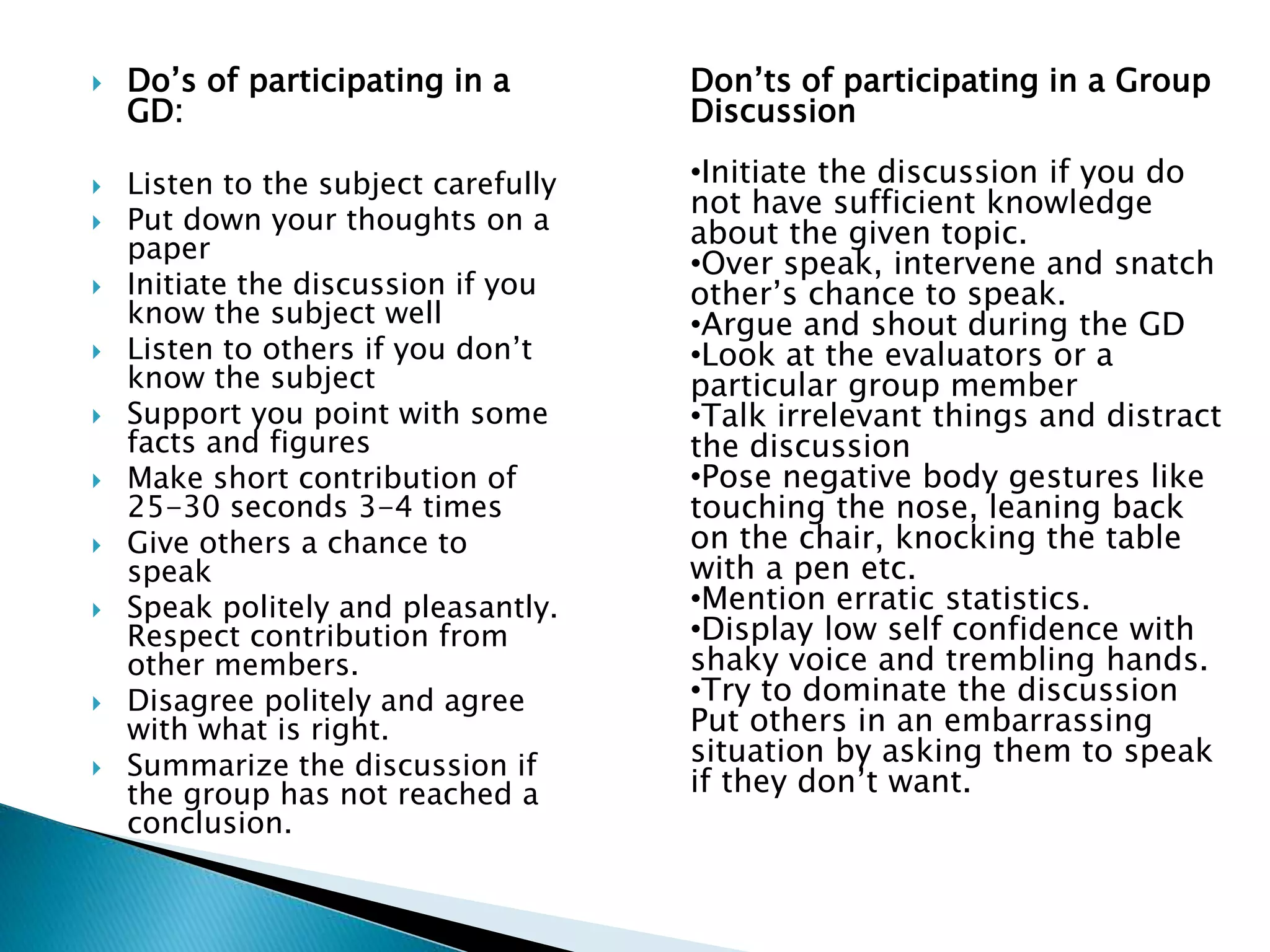 Group discussion | PPTX