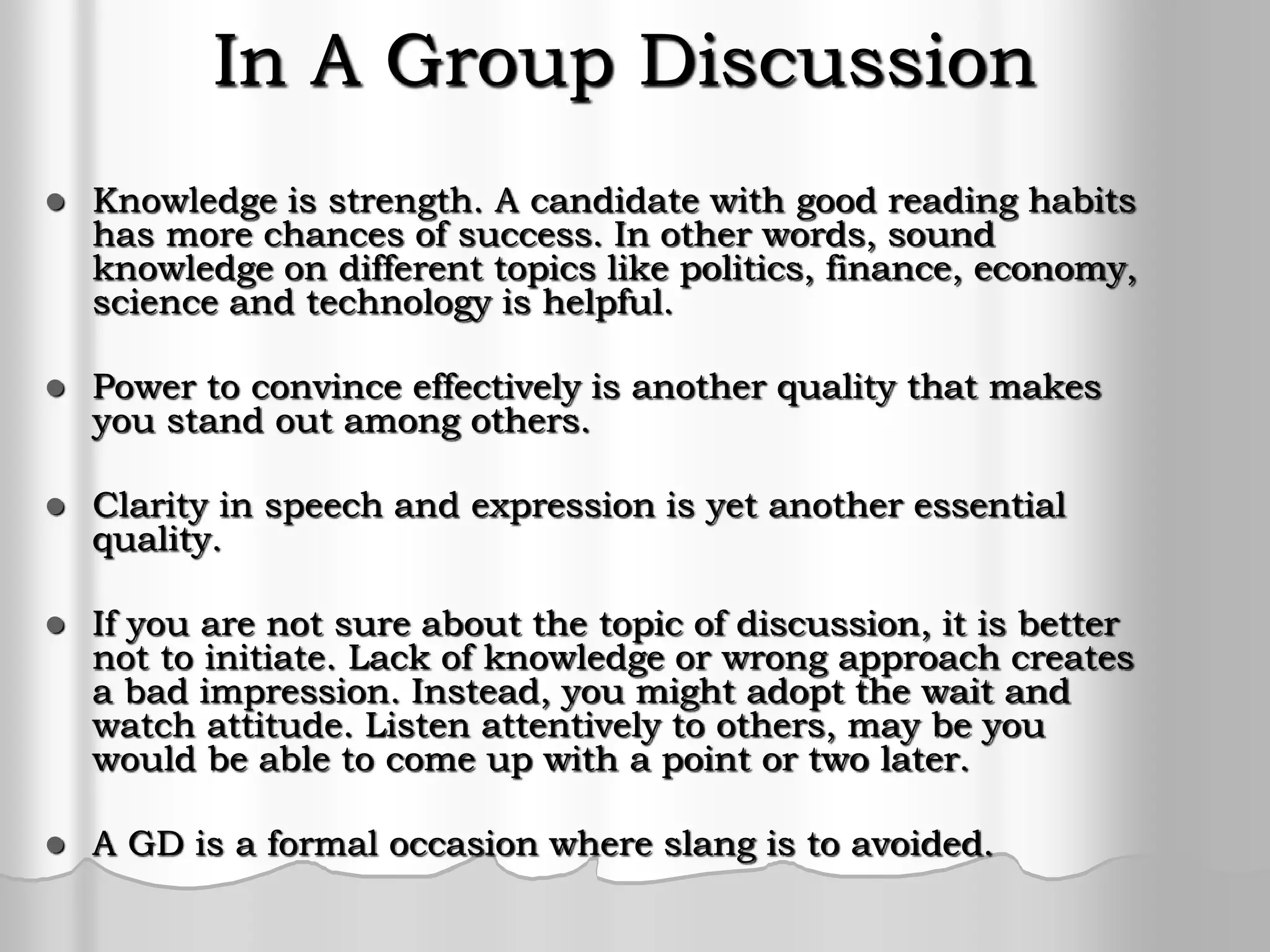 Group discussion | PPT