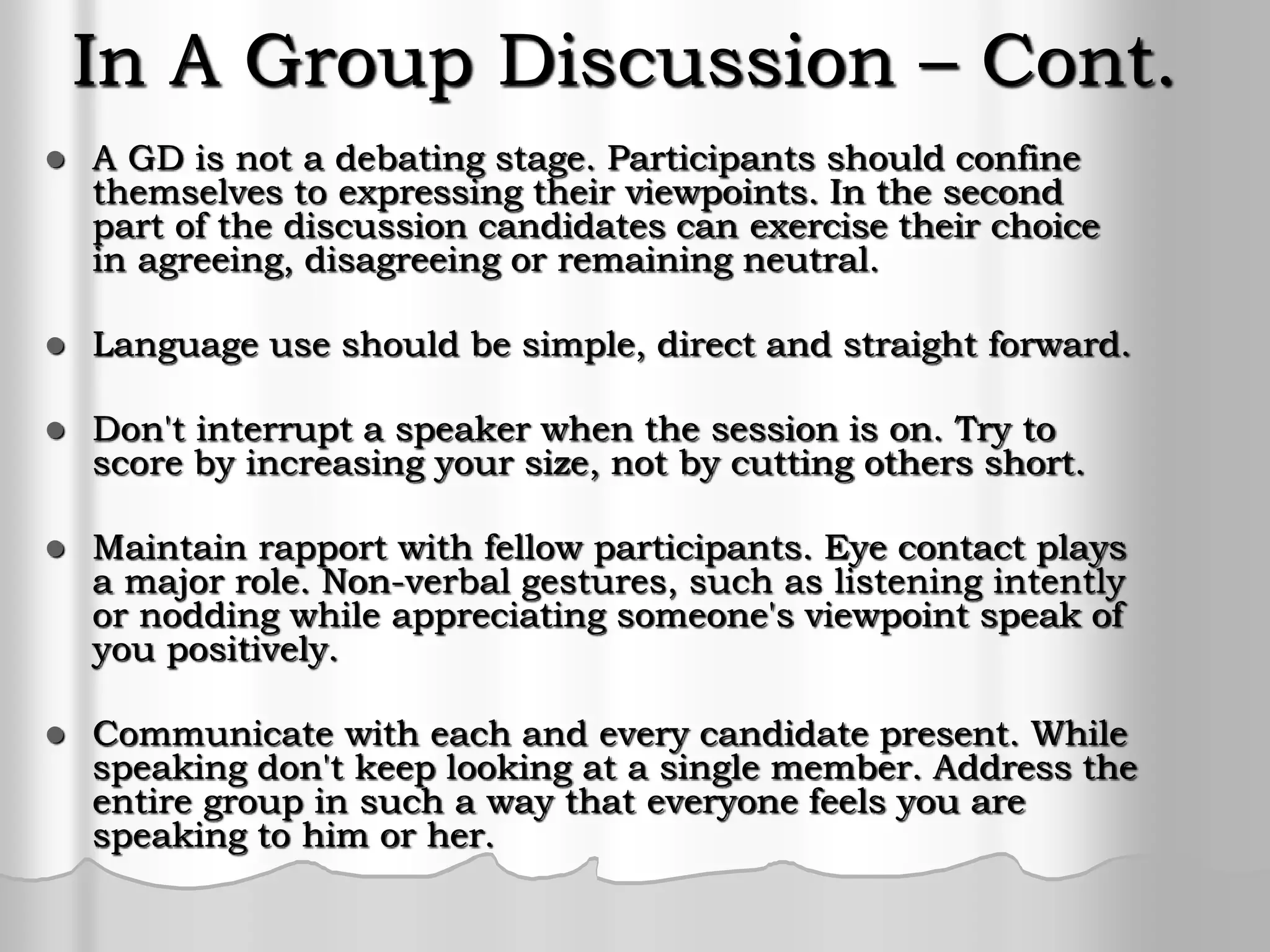 Group discussion | PPT
