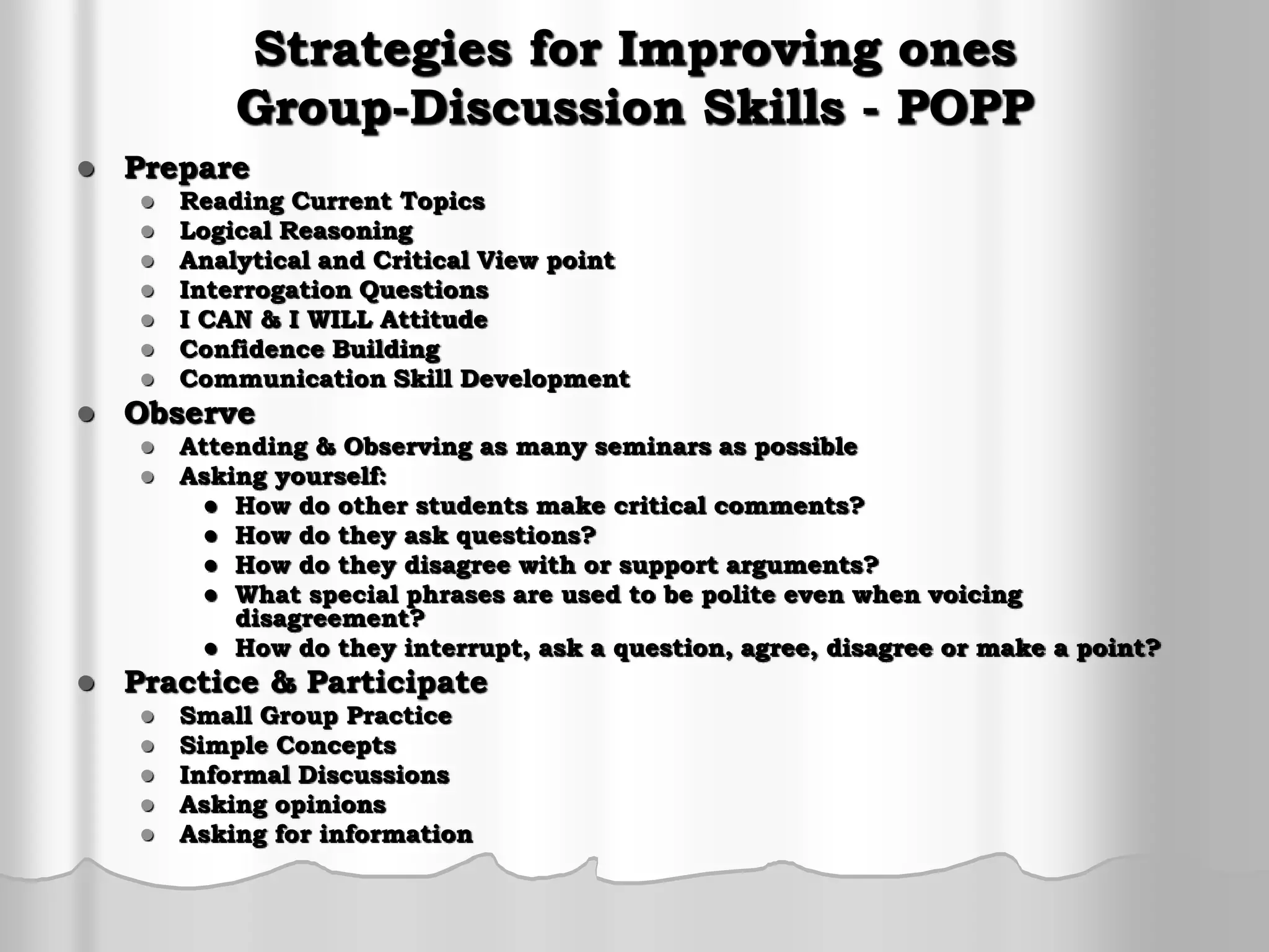 Group discussion | PPT