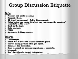 Group discussion | PPT