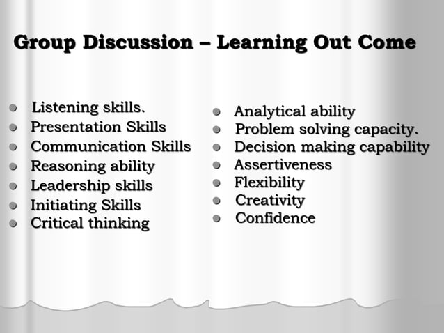 Group discussion | PPT