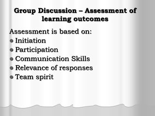 Group discussion | PPT