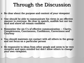 Group discussion | PPT