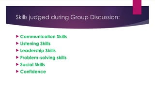 Group Discussion.pptx communication skills | PPTX