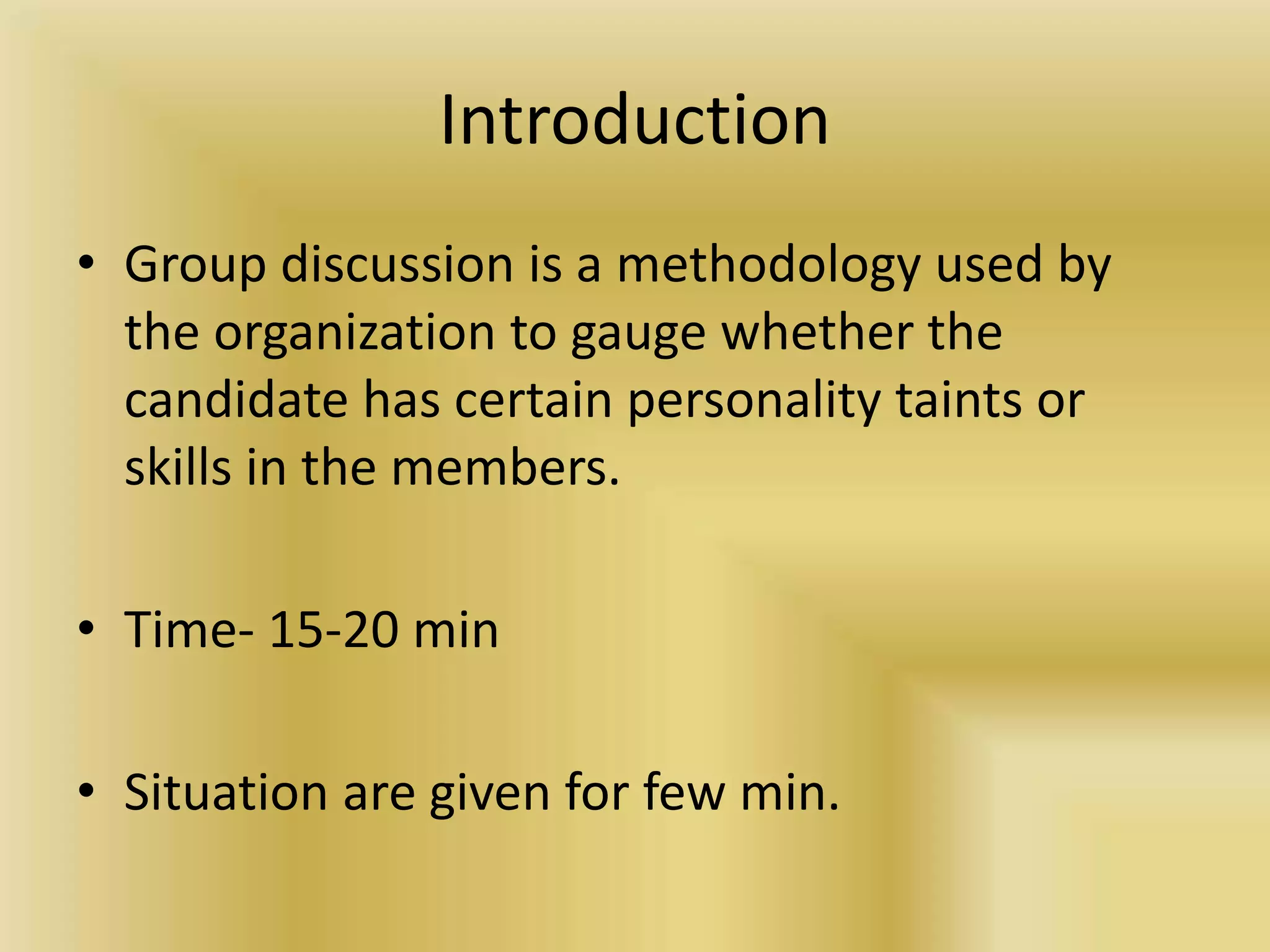 Group discussion 1 | PPT