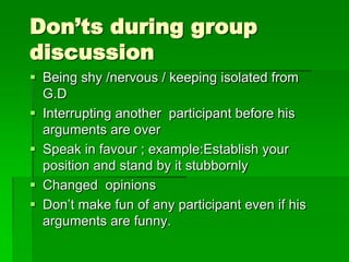 Group discussion(130210125095) | PPT