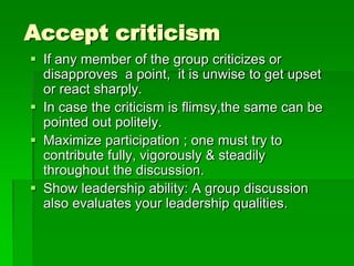 Group discussion(130210125095) | PPT