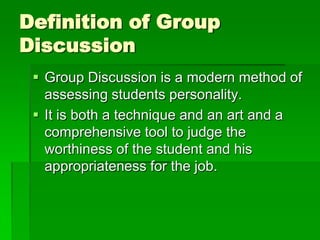 Group discussion(130210125095) | PPT