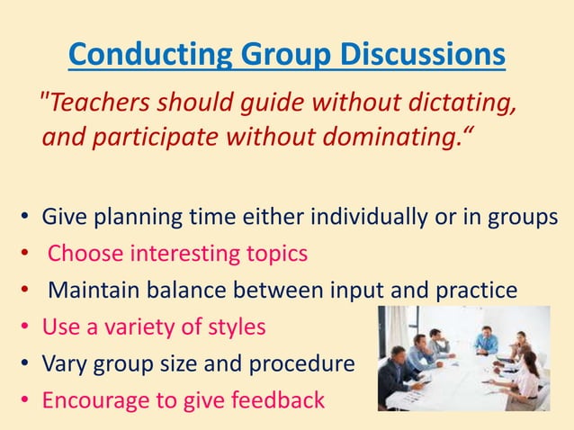 Group discussion as an essential tool for elt (1) | PPTX