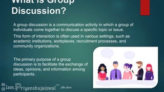 What is GROUP DISCUSSION and Types of GD, pros and Cons | PPTX
