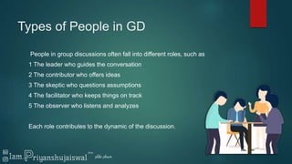 What is GROUP DISCUSSION and Types of GD, pros and Cons | PPTX