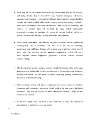 Group discussion on impact of technology on jobs | DOCX