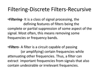 Disrete Filters | PPT
