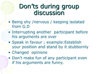 Group discussion ppt | PPT