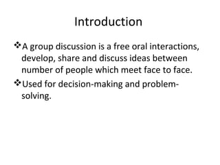 Group discussions | PPT