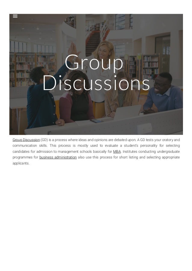 Group Discussions | PDF