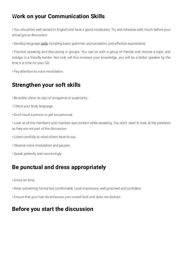 Group Discussions | PDF