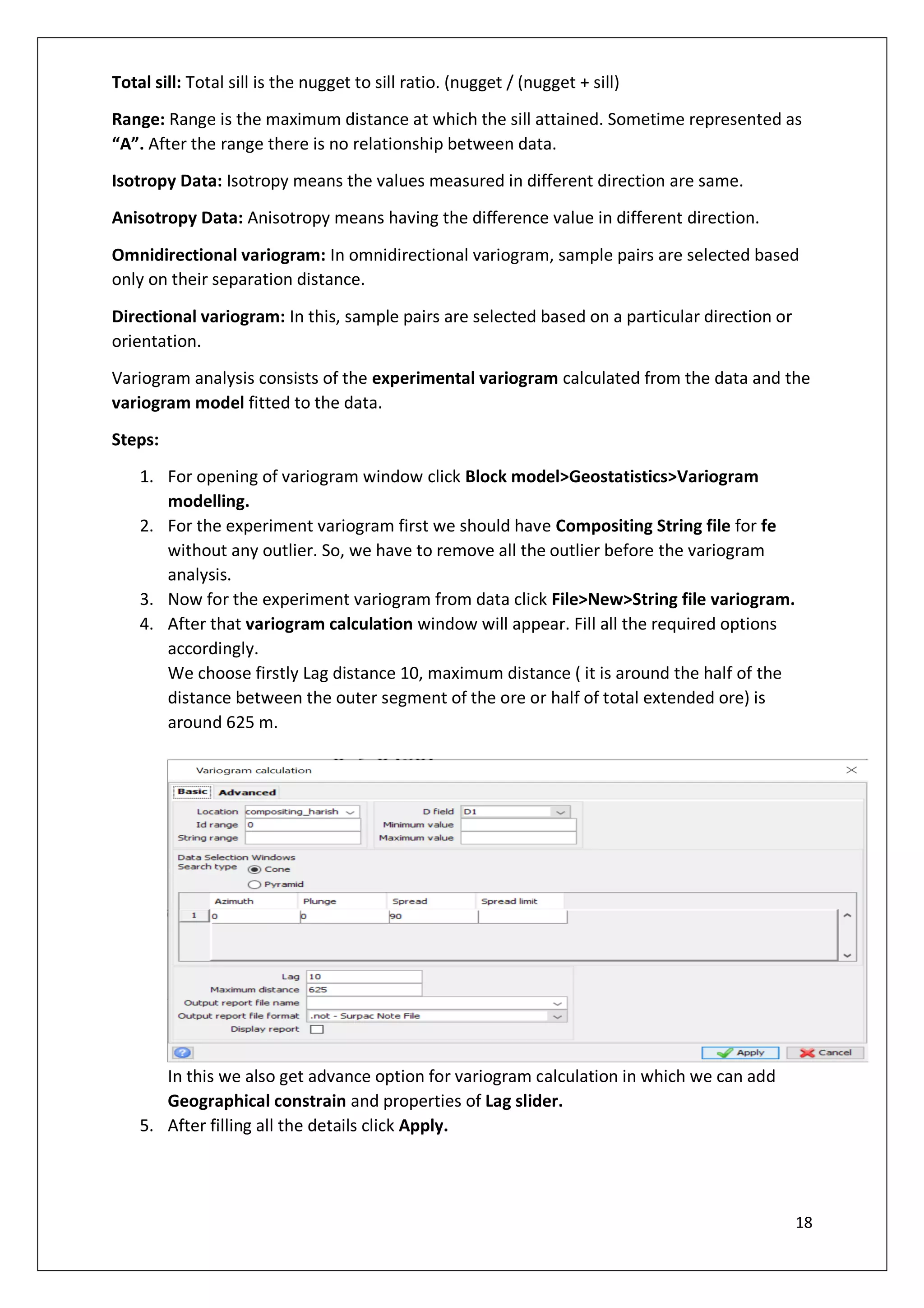 Resource Estimation Using Surpac Software In Mining Pdf Databases