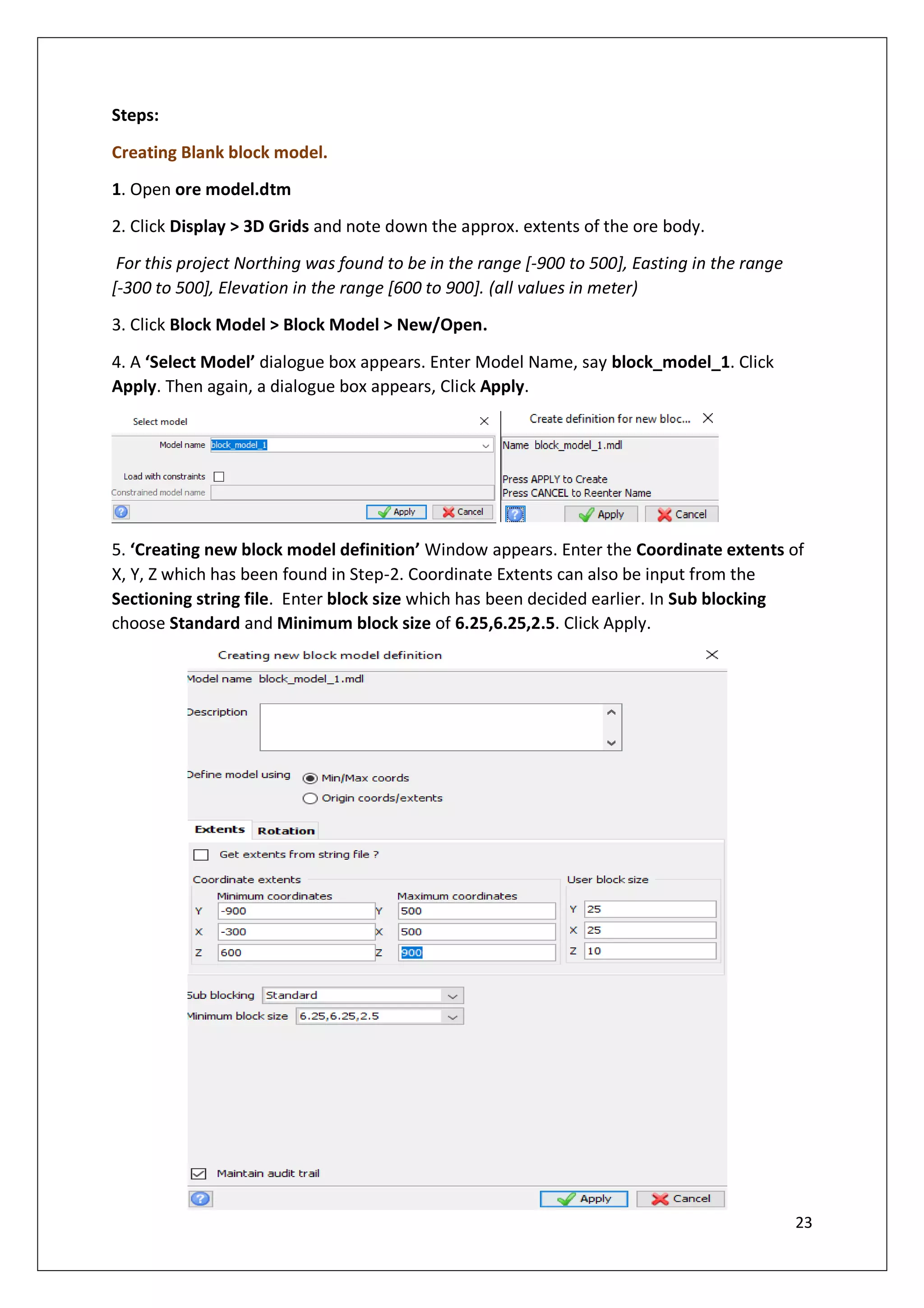 Resource Estimation Using Surpac Software In Mining Pdf Databases