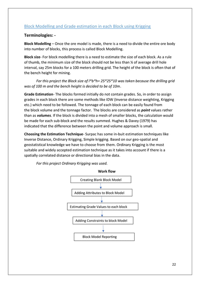 Resource Estimation Using Surpac Software In Mining Pdf Databases
