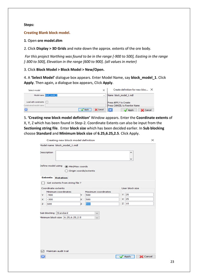 Resource estimation using Surpac software in mining | PDF | Databases | Computer Software and ...