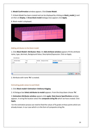 Resource estimation using Surpac software in mining | PDF