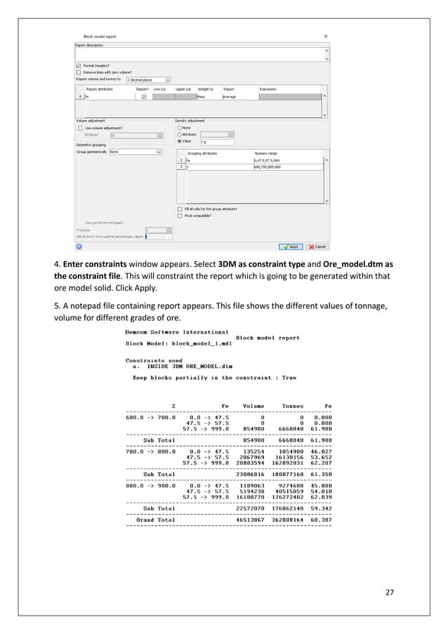 Resource Estimation Using Surpac Software In Mining Pdf Databases