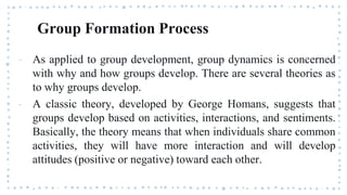 Group dynamic leadership and management | PPTX