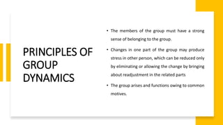Group Dynamic(presentation for nursing management) | PPTX