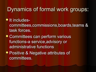 Group dynamics | PPT