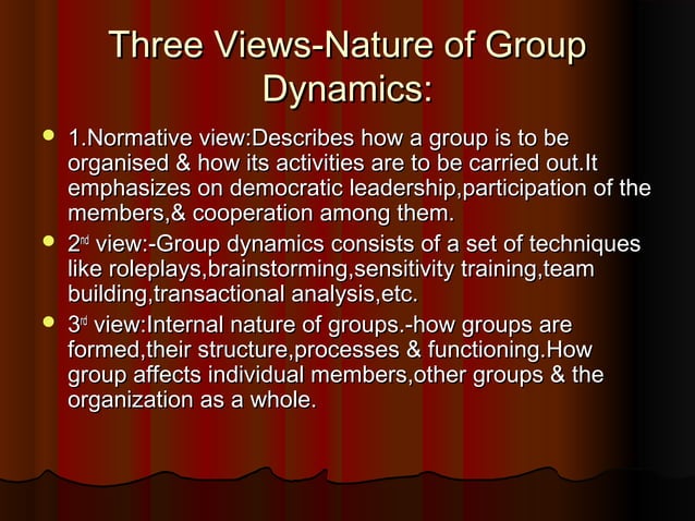 Group dynamics | PPT