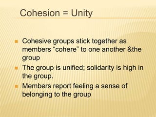 Group dynamics | PPTX