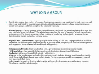 Group dynamics | PPTX