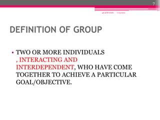 Group dynamics | PPTX