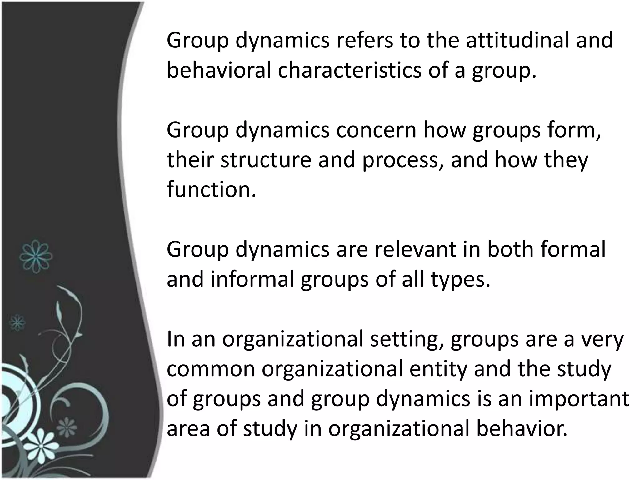 Group dynamics | PPTX