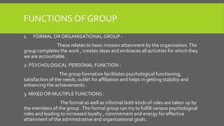Group dynamics | PPTX