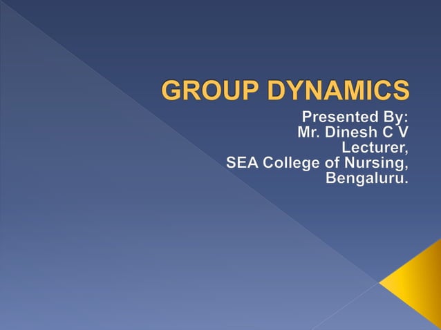 Group Dynamics | PPT